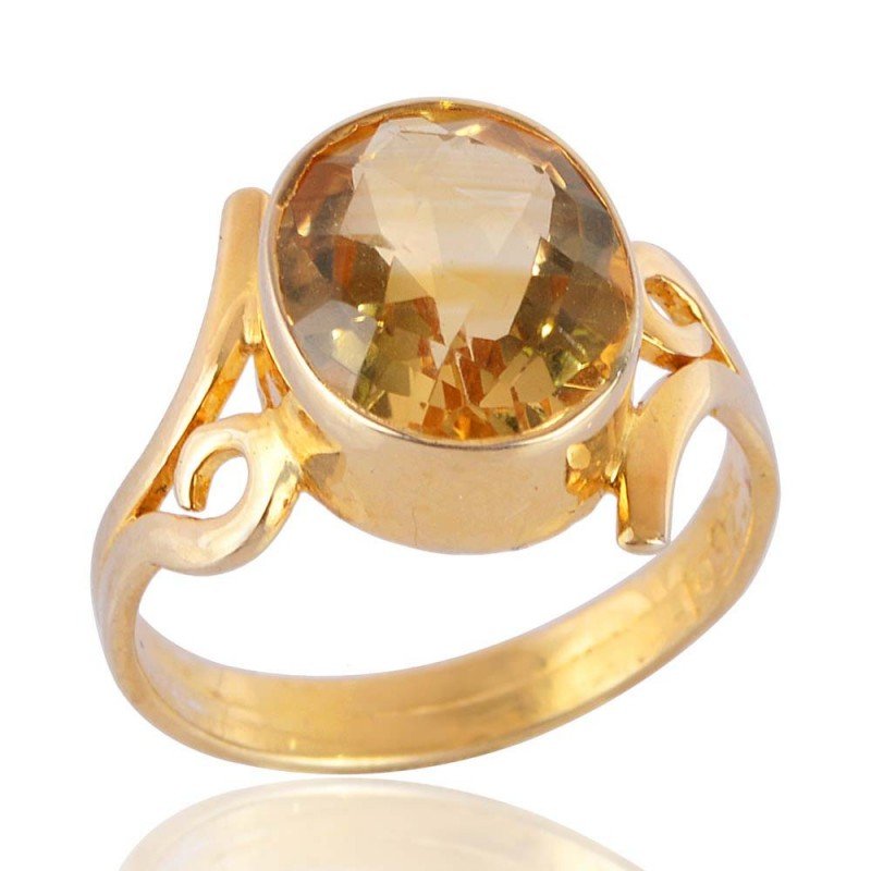 Elegant Gold Citrine Ring – Vintage-Inspired November Birthstone ...